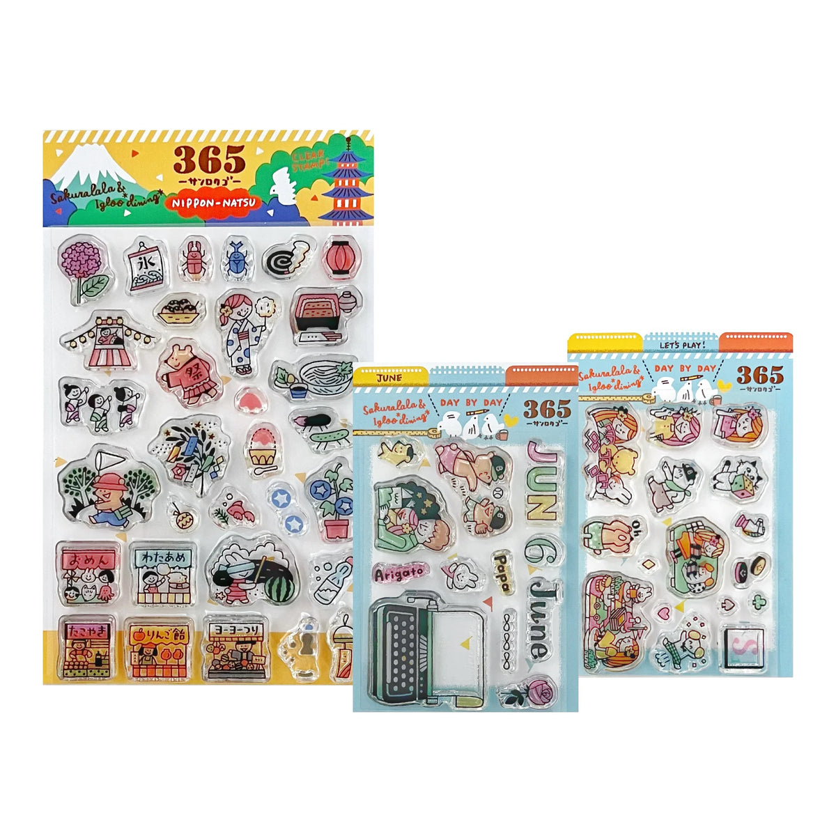 Sakuralala Clear Stamp - 365 May release series (set of 3) – petit zakkaya