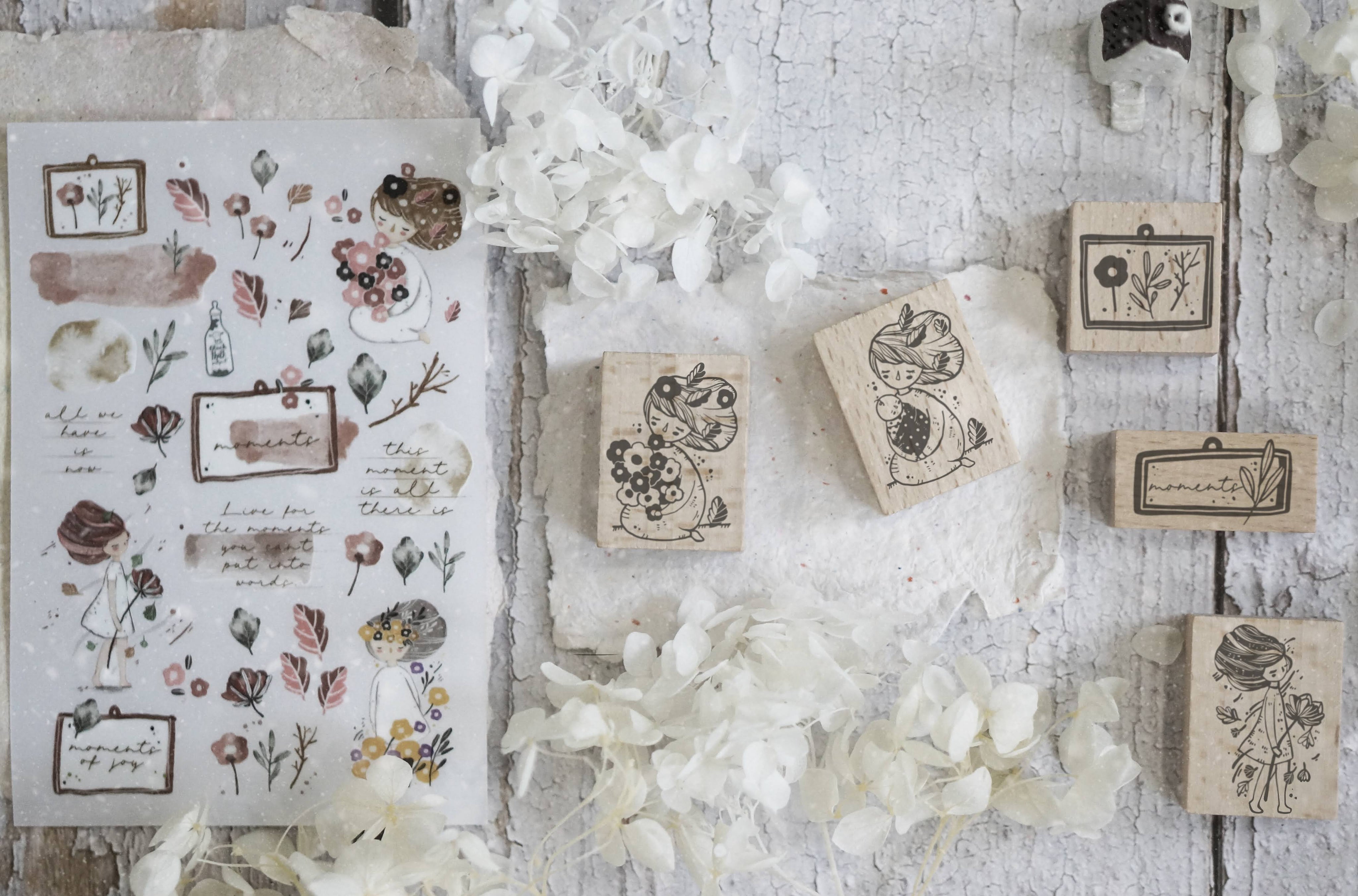 Black Milk Project rubber stamp - Moments II - Flower Frame – petit zakkaya