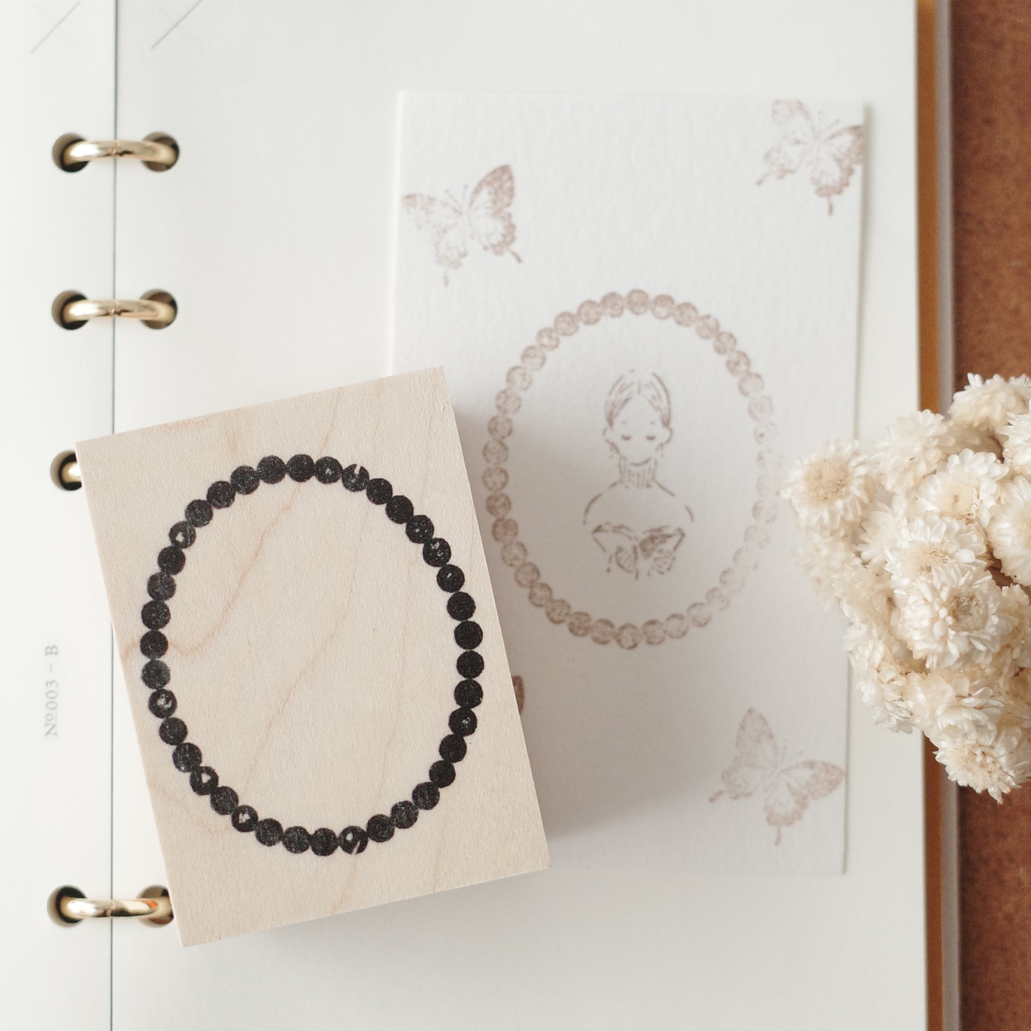 Nonco hanco rubber stamp - Round frame (large) – petit zakkaya