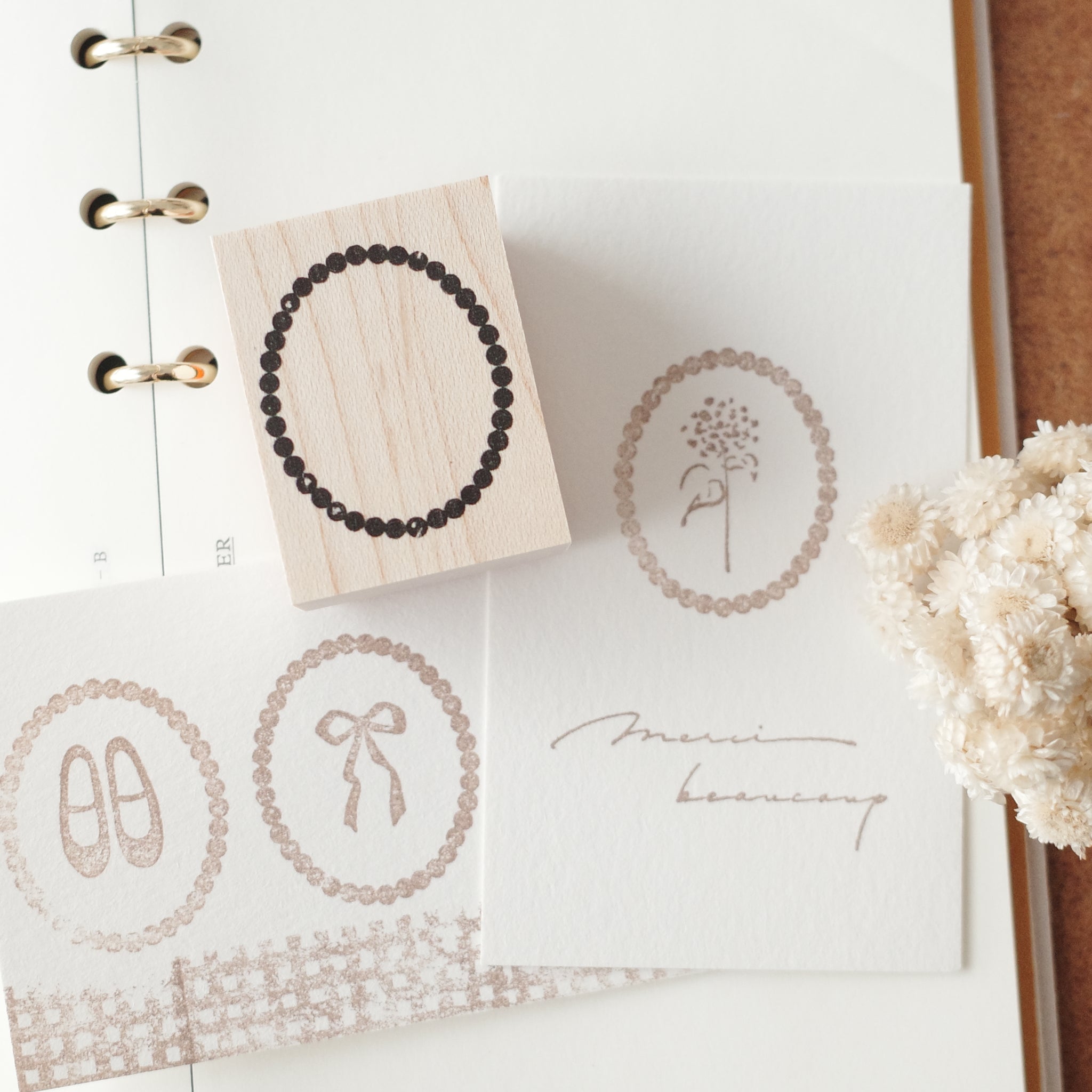 Nonco hanco rubber stamp - Round frame – petit zakkaya