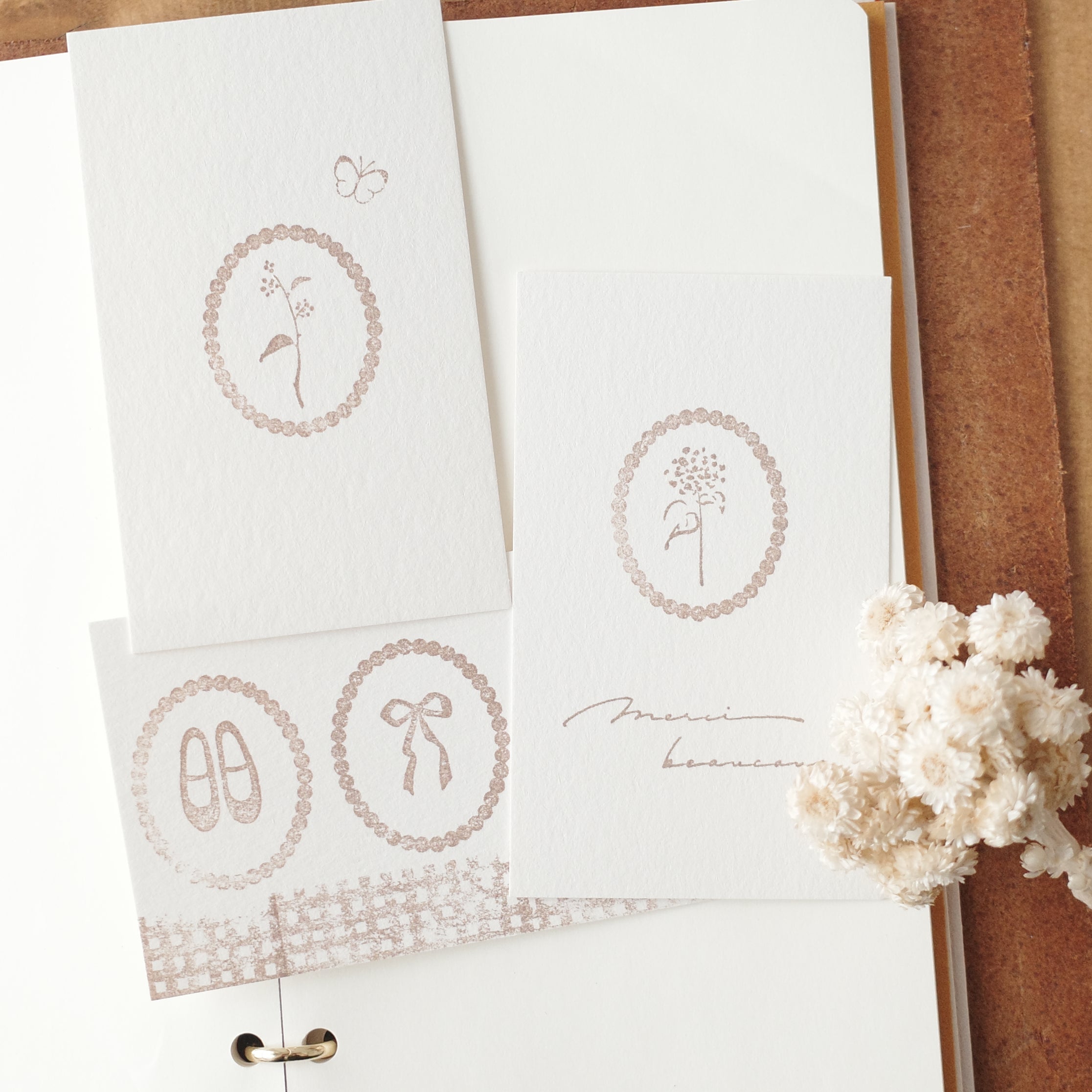 Nonco hanco rubber stamp - Round frame – petit zakkaya