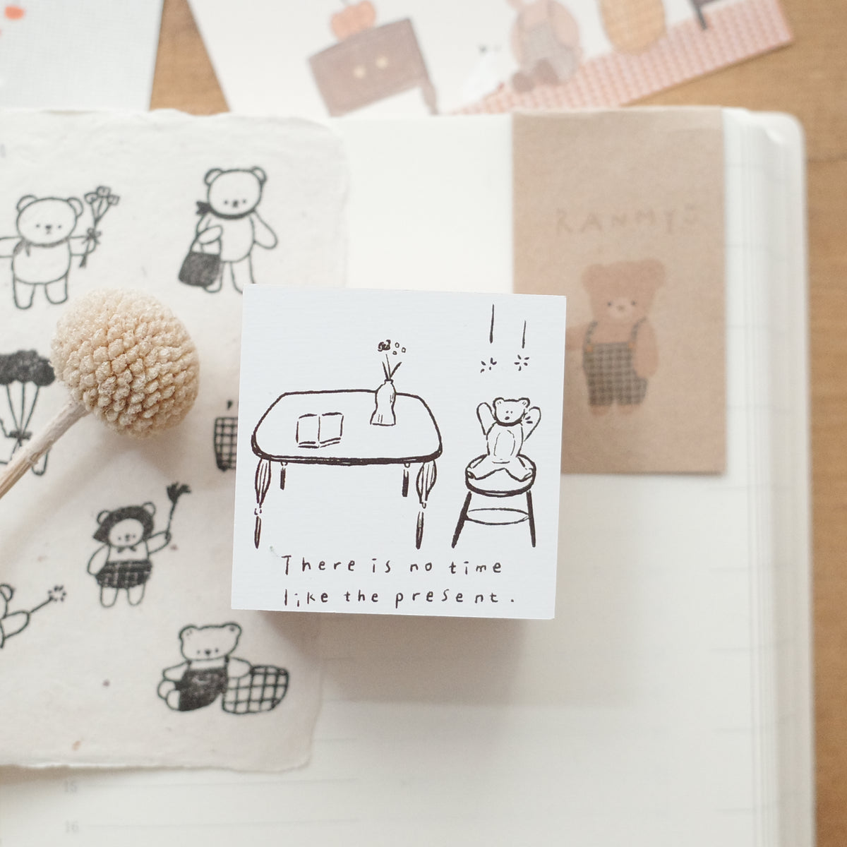 Ranmyu rubber stamp - 4cm x 4cm bears – petit zakkaya
