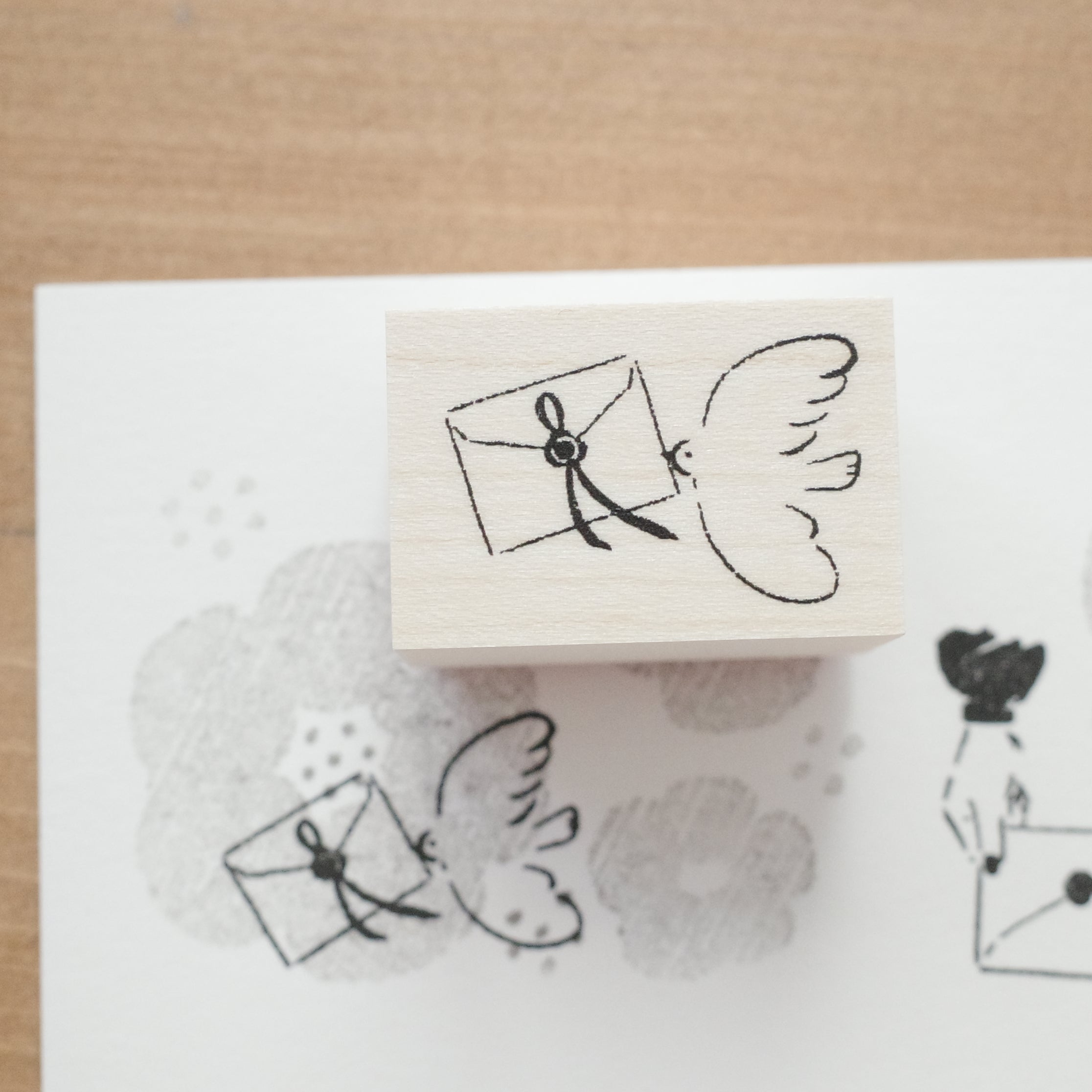Nonco hanco rubber stamp - Letter & bird – petit zakkaya