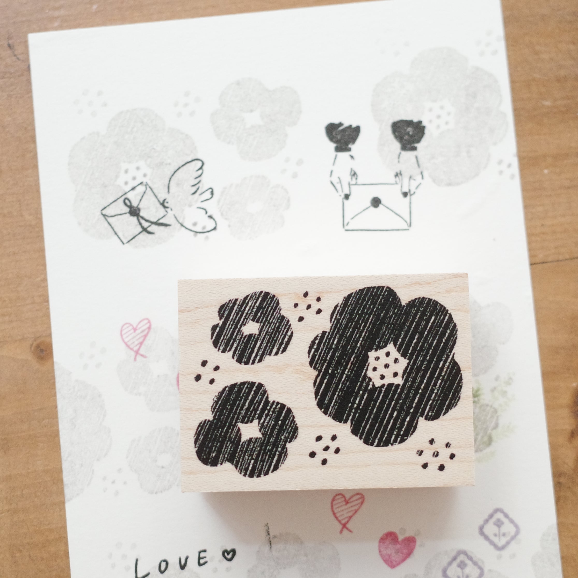 Nonco hanco rubber stamp - Large flower – petit zakkaya