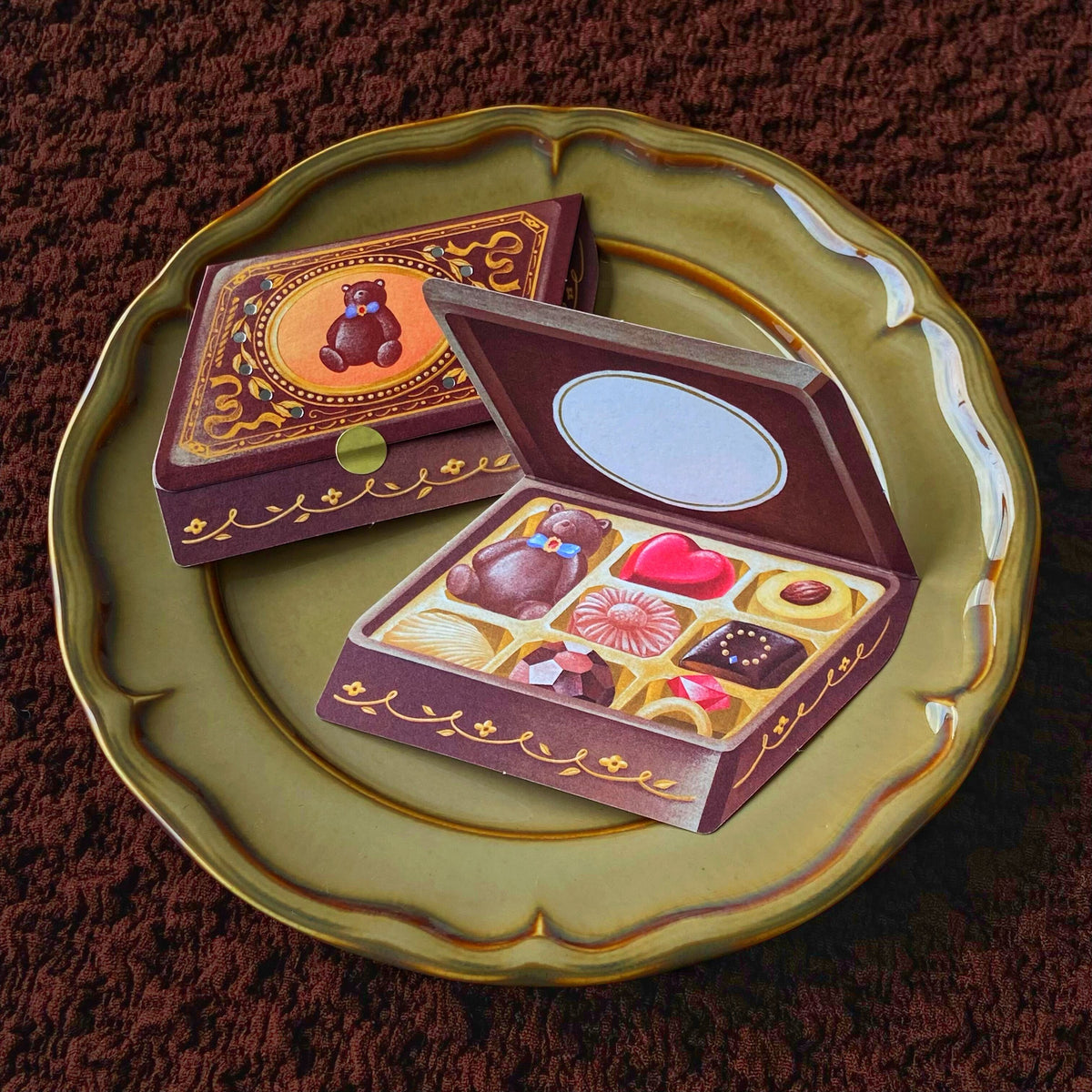 A．La．Carudou - Chocolate box card (3 pcs) – petit zakkaya