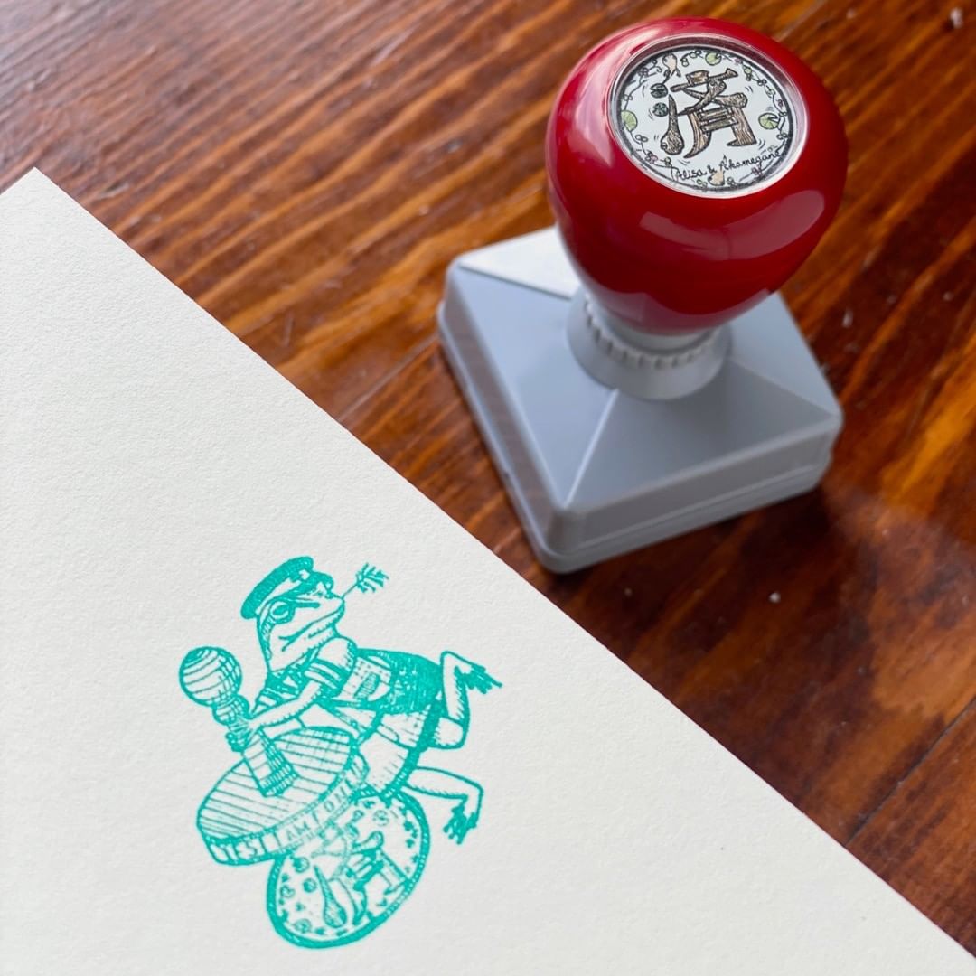 Akamegane stamp - Mailing frog completion stamp (Pre-order) – petit zakkaya