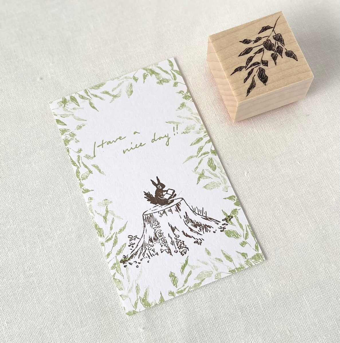 Mori Ringo Rubber Stamp - Wood stick – petit zakkaya