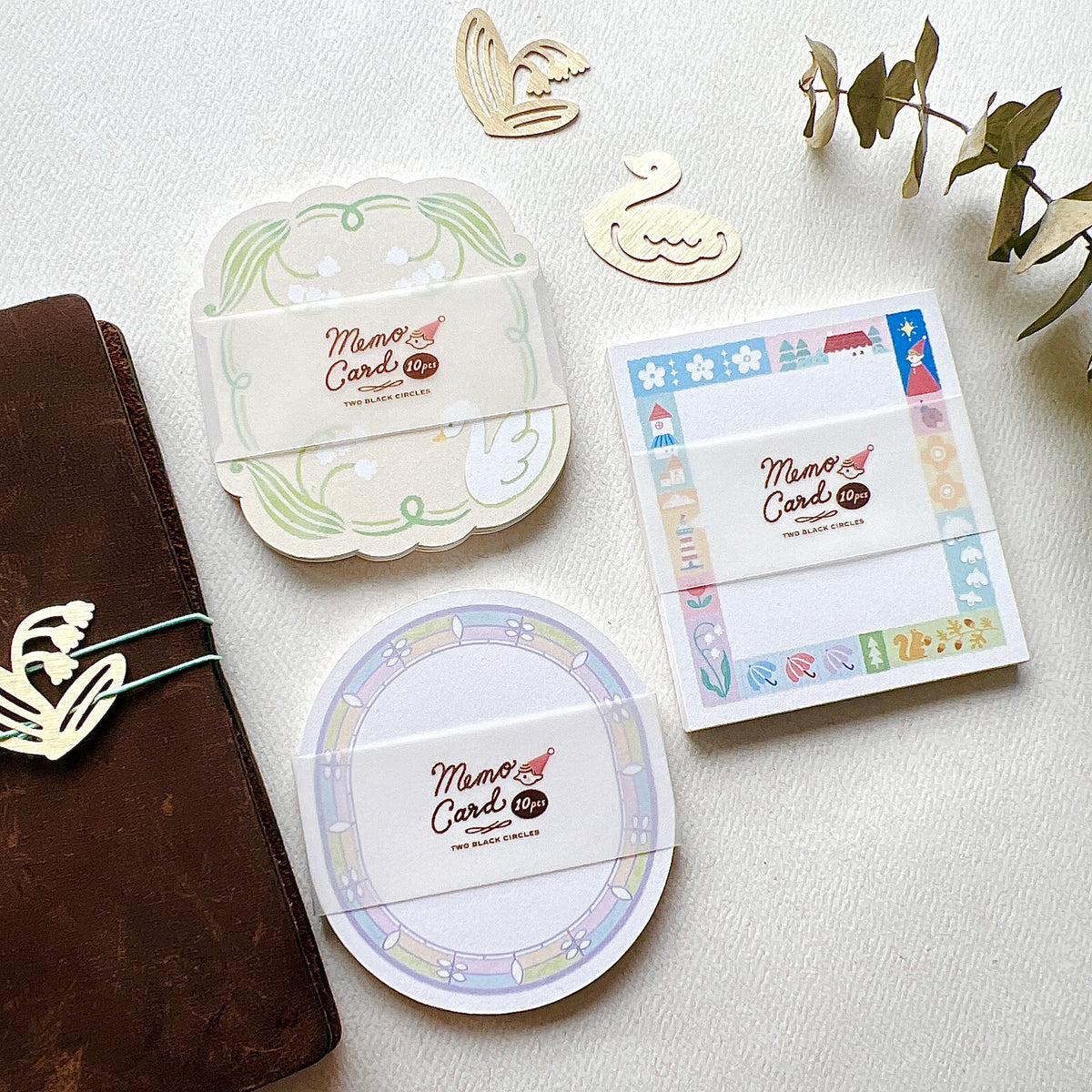 Two black circles -【The Nordic Collage - Memo Card】 – petit zakkaya
