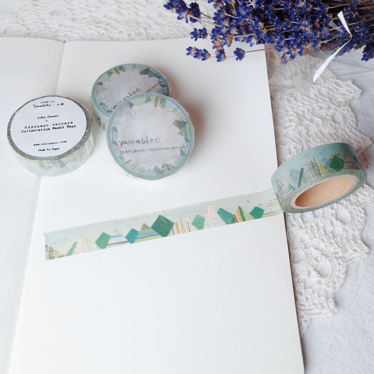 Omari Yuko x niconeco Collaboration Washi Tape - Yamabiko – petit zakkaya