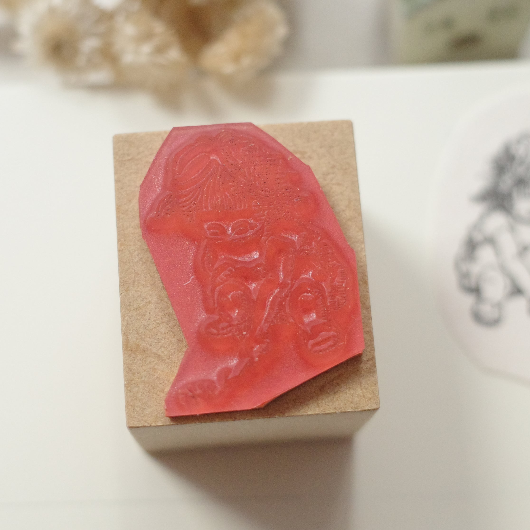 Sirusu rubber stamp - Drawing girl – petit zakkaya